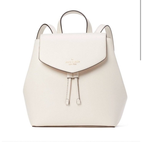 kate spade | Bags | Kate Spade Lizzie Flap White Backpack Purse | Poshmark